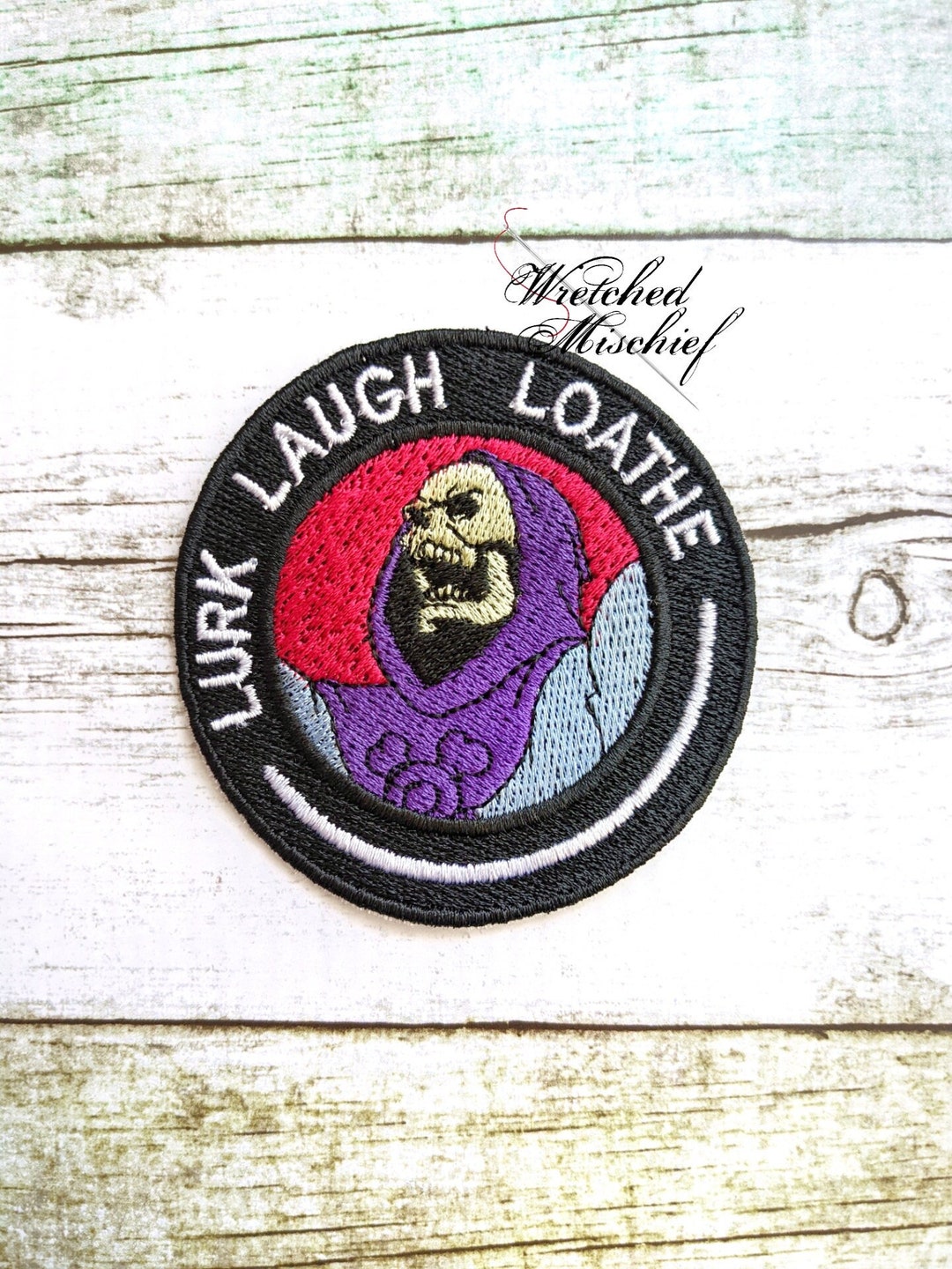 Lurk Laugh Loathe . Sew on Patch - Etsy