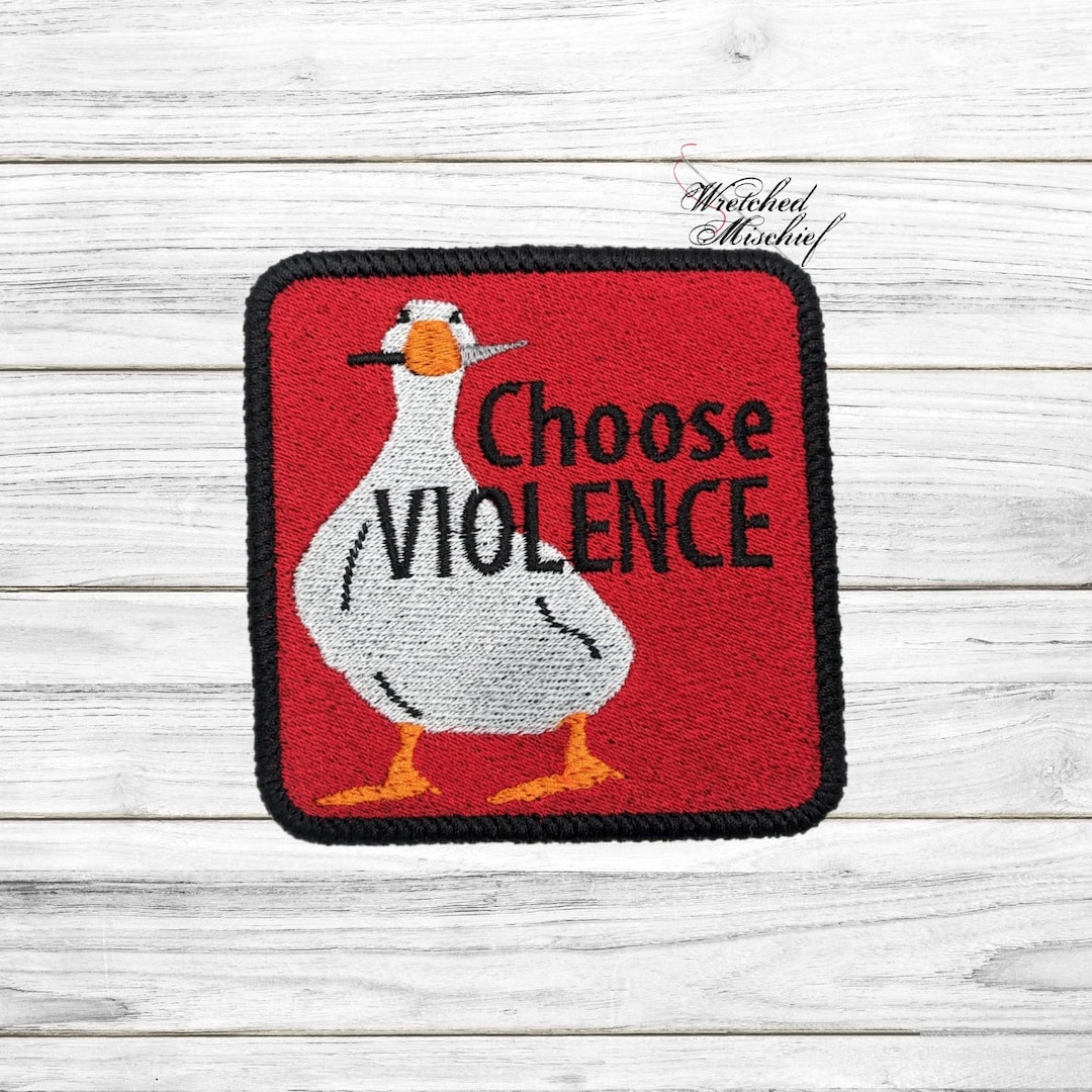 Stabby Goose/duck Patch . Large Patch . Sew on Patch - Etsy