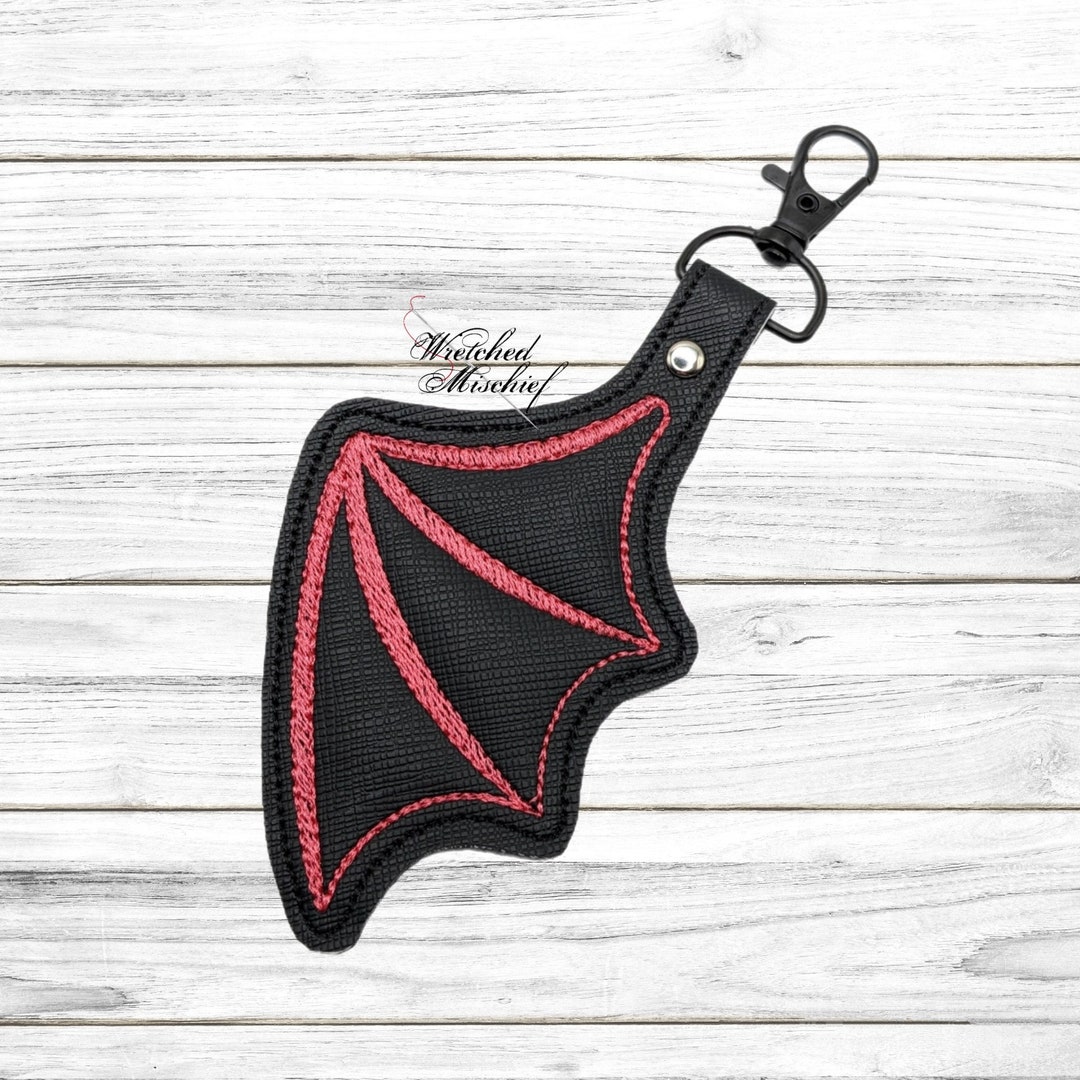 Bat Wing Key Chain . Solid Colors . Customizable - Etsy