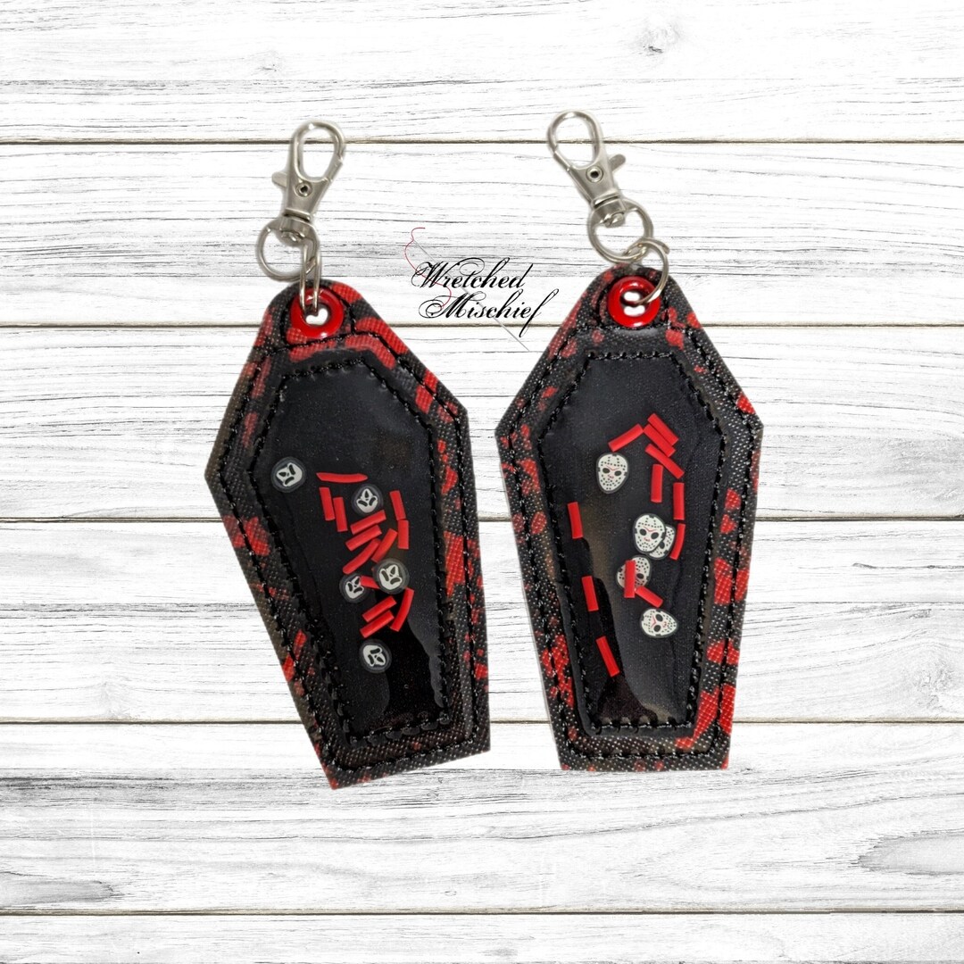 Coffin Horror Key Chain - Etsy
