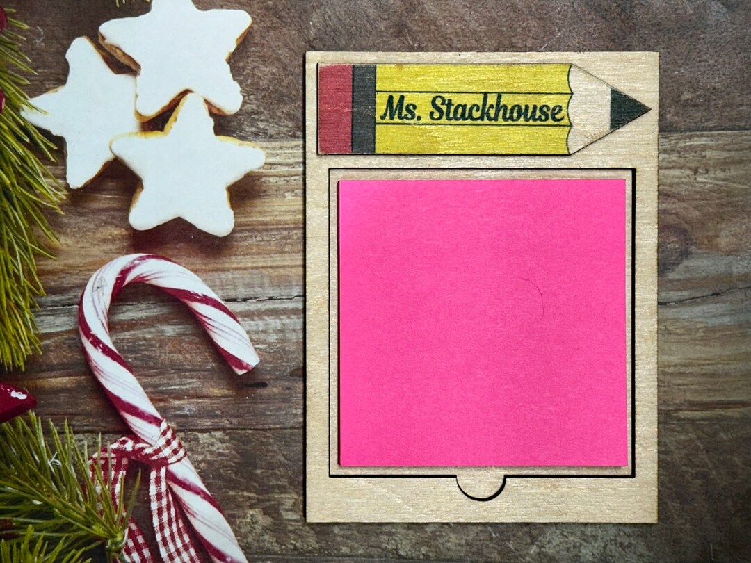 Teacher Post-it Note Thank You Desk Stationary Organizer Teacher Gift ...