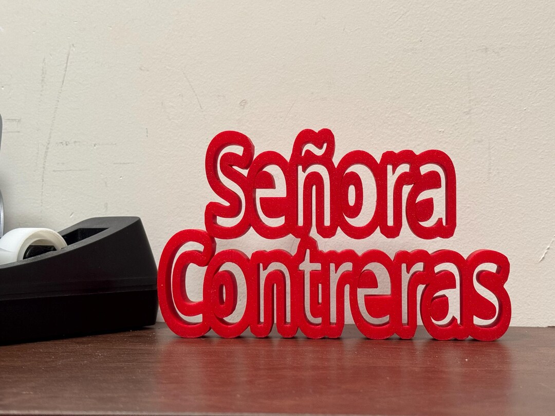 Teacher Desk Name Plate, Desk Sign, Mr. Mrs. Placa De Nombre Para ...