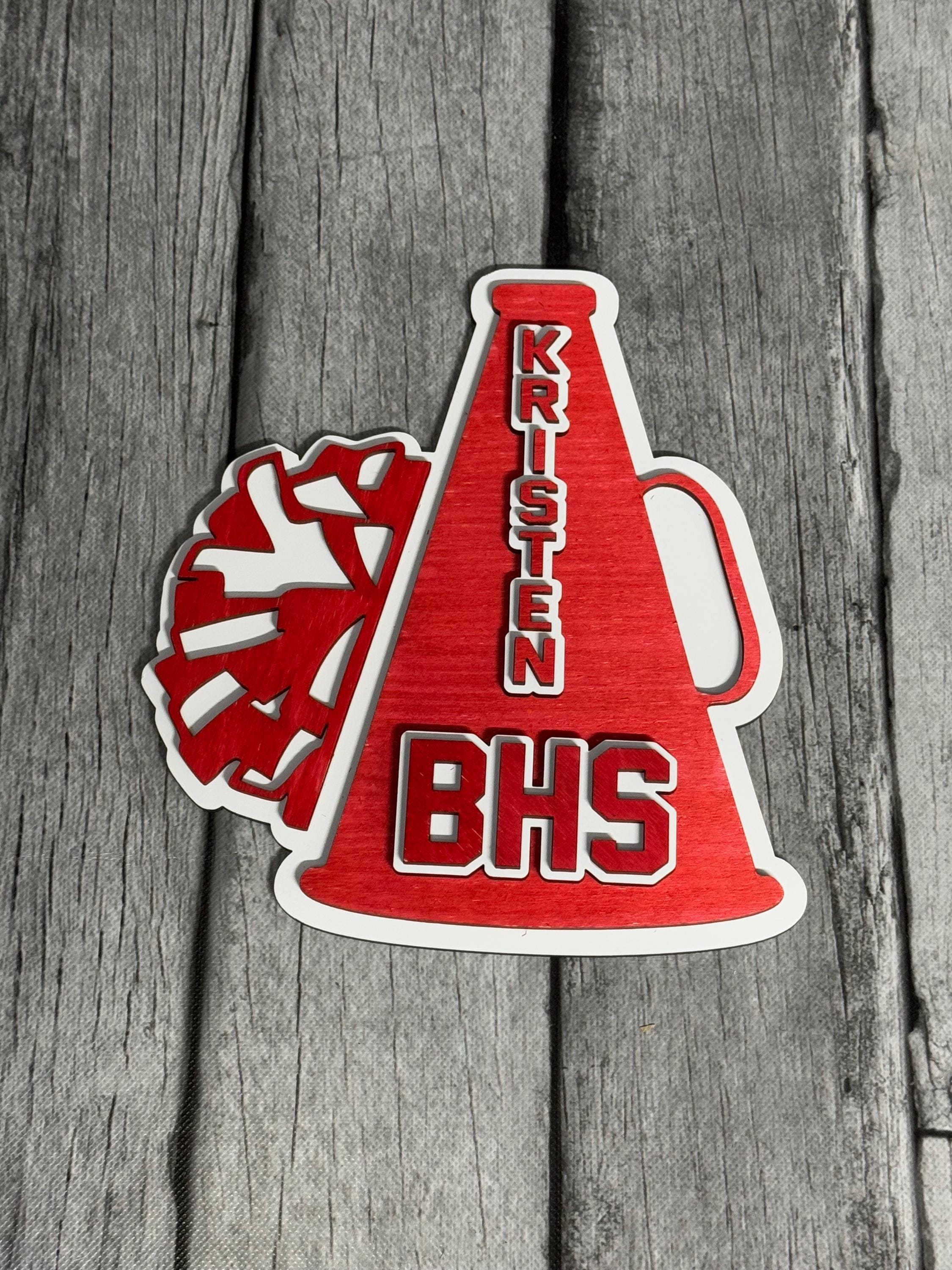 Cheer Cheerleading Personalized Sign, Monogram Keychain, Custom With ...