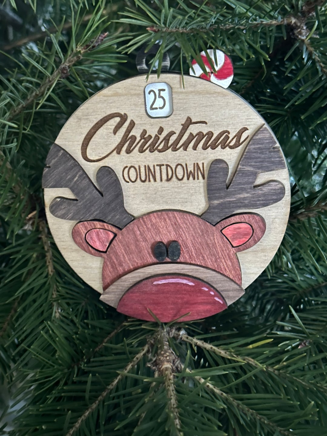 Christmas Countdown Ornament Reindeer Interactive Tree Toy - Etsy
