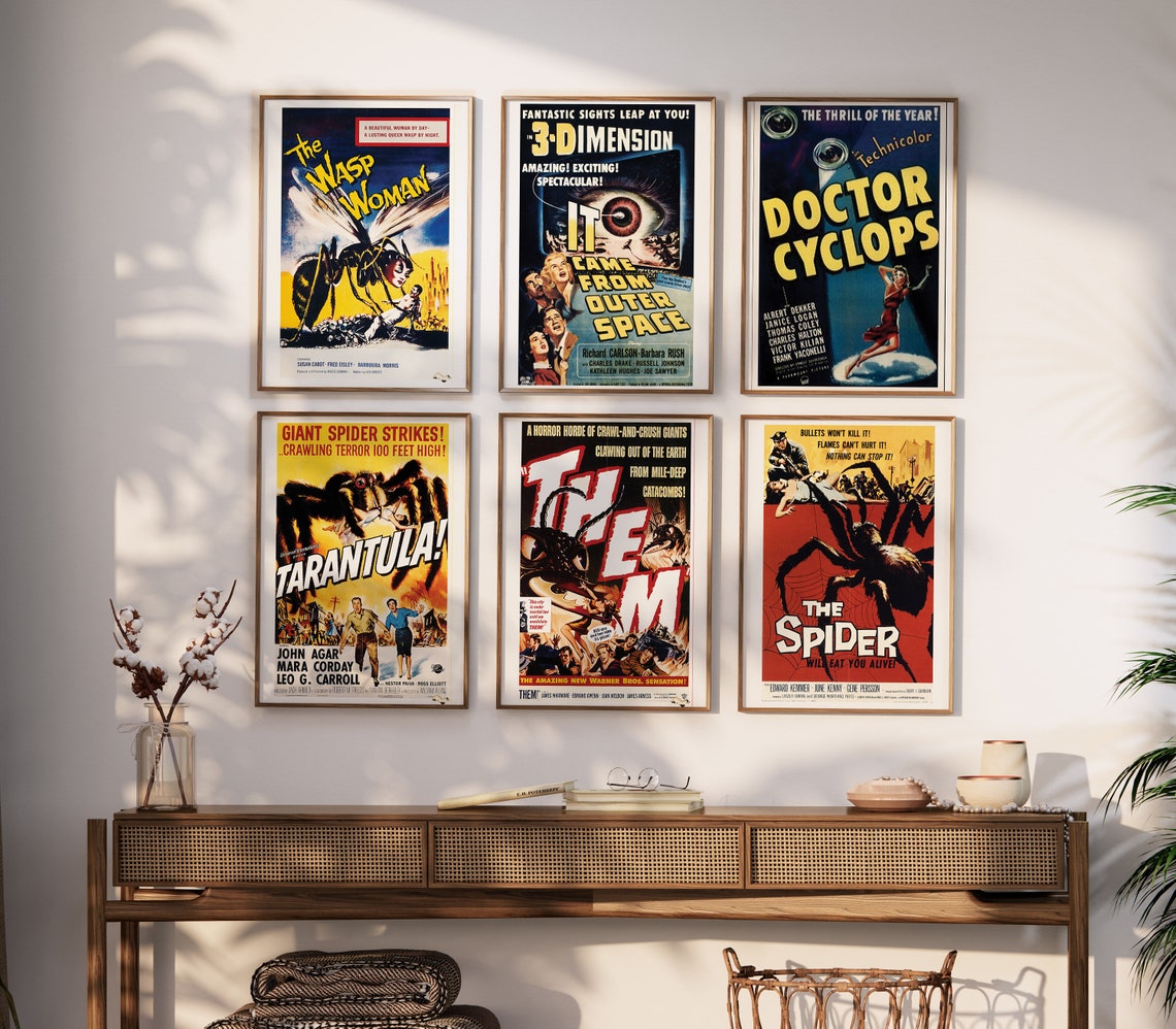 Sci-fi Monster Horror Movie Posters 50 Vintage Retro Movie Collectors ...