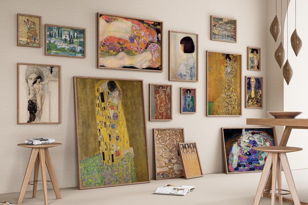 Gustav Klimt Art Print Bundle | Vintage Art Nouveau, 105 Home Decor ...