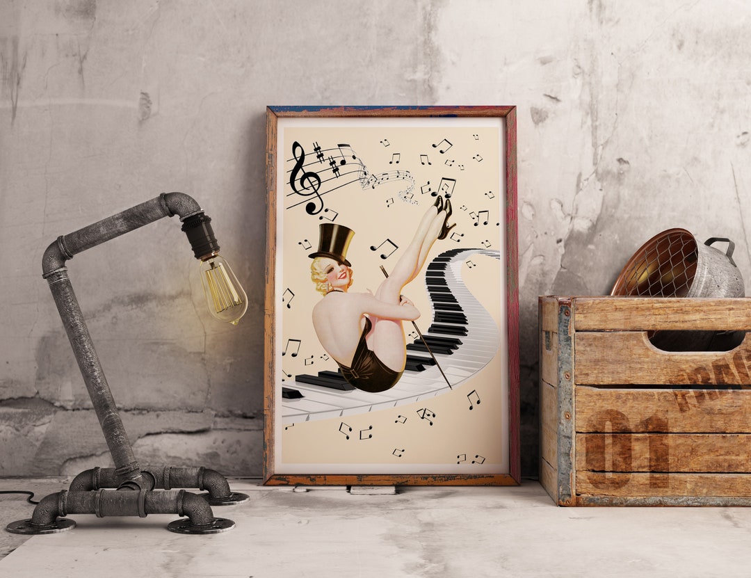 Cabaret Music Pin up Girl Vintage Pin-ups Retro Vintage Poster Prints ...