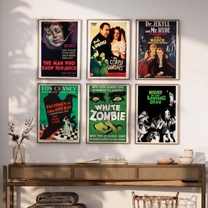 Horror Movie Prints | 65 Print Mega Bundle | Vintage Horror Posters ...