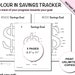 Printable Colour In Savings Tracker Sheet Templates | Etsy