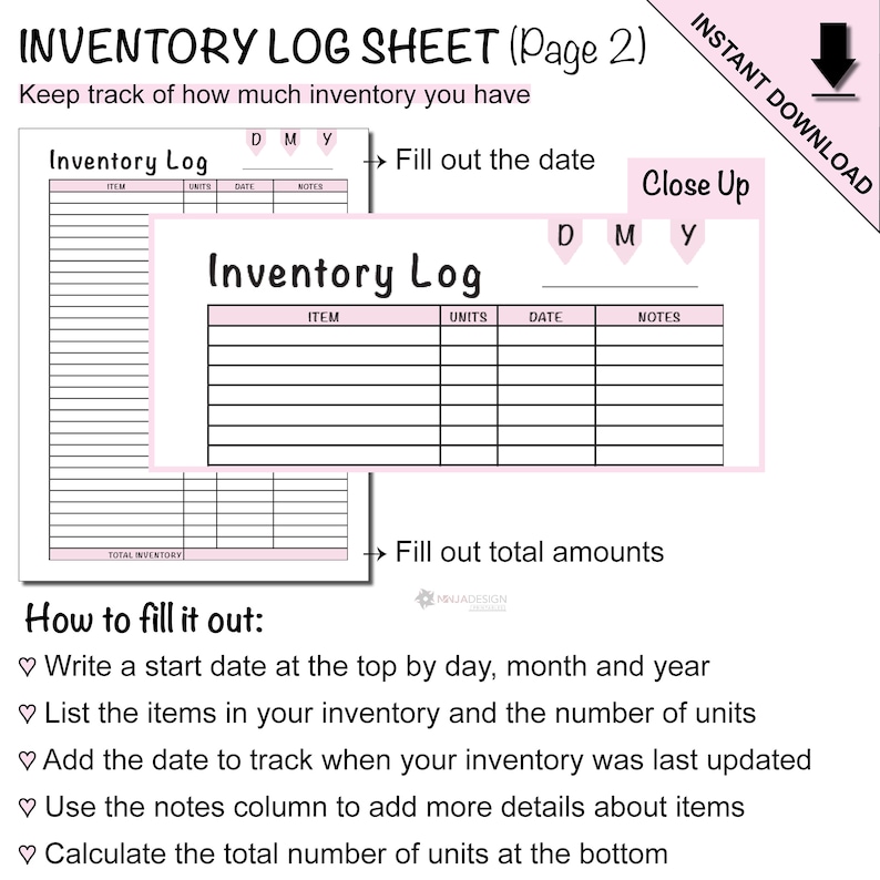 Printable Business Organization Planner and Tracker Sheets - Etsy