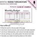 Printable Monthly Budget Breakdown to Keep Track of Your Monthly Budget ...