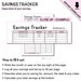 Printable Savings Tracker Sheet to Track Your Savings & Meet - Etsy
