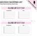 Printable Grocery Shopping List Separated Into Different Categories - Etsy