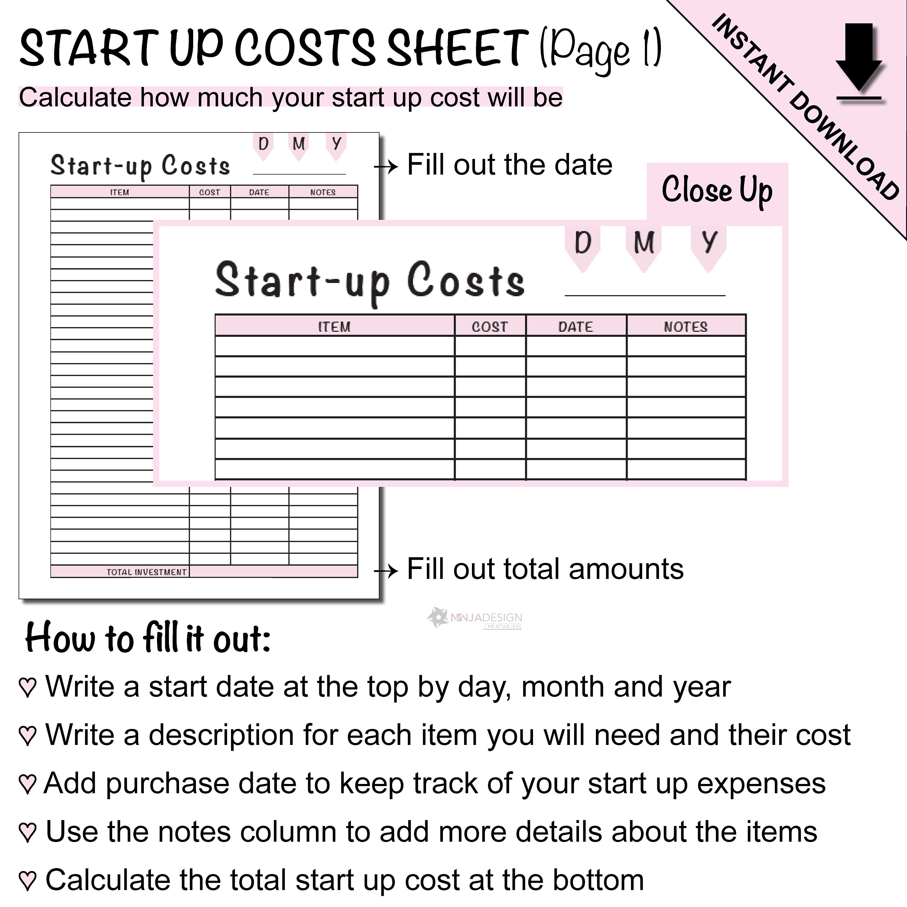 Printable Business Organization Planner and Tracker Sheets - Etsy Canada