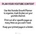Printable Youtube Content Planner & Youtube Growth Tracker - Etsy