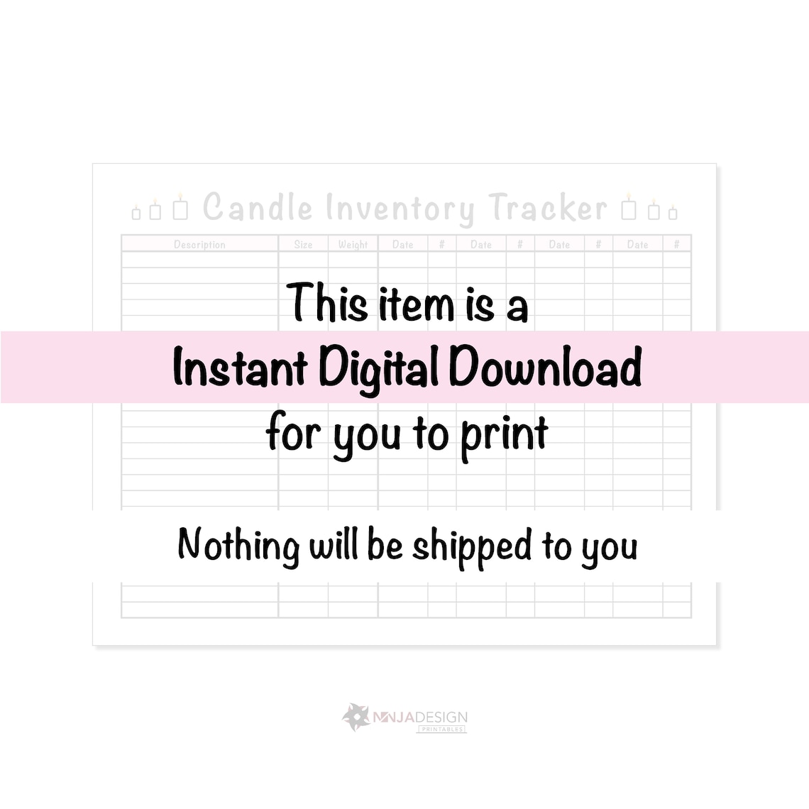 Printable Candle Inventory & Supplies Tracker for Small Candle - Etsy