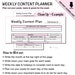 Printable Weekly Content Planner Sheets to Keep Track of Your Weekly ...
