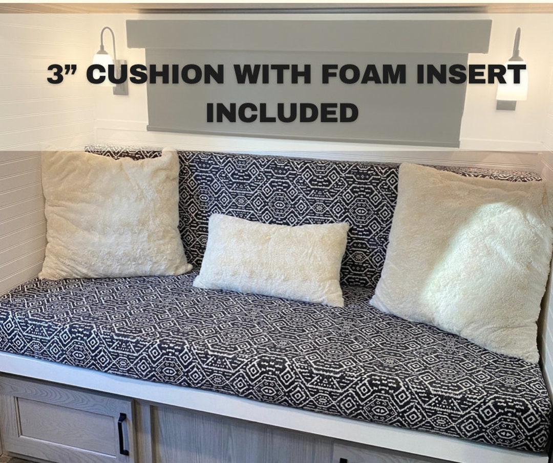 Custom 3 Cushion With Foam Insert. Stain Repellant Fabric - Etsy