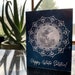 Happy Winter Solstice Full Moon Mandala Card - Etsy