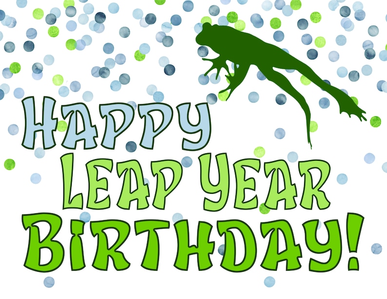 Happy Leap Year Birthday Card - Etsy