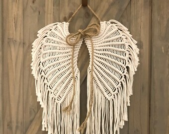 Large Macrame Angel Wings Wall Hanging XL - Etsy