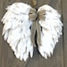 Angel Wings Rag Wreath: Shabby Chic Neutral Bow, Handmade - Etsy