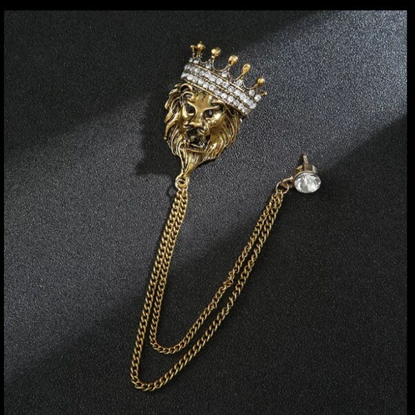 Lion Pin - Etsy