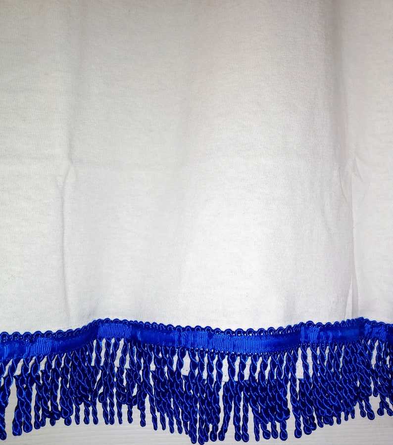 Hebrew Israelite White T-shirts With Fringes, Blue Ribbon - Etsy