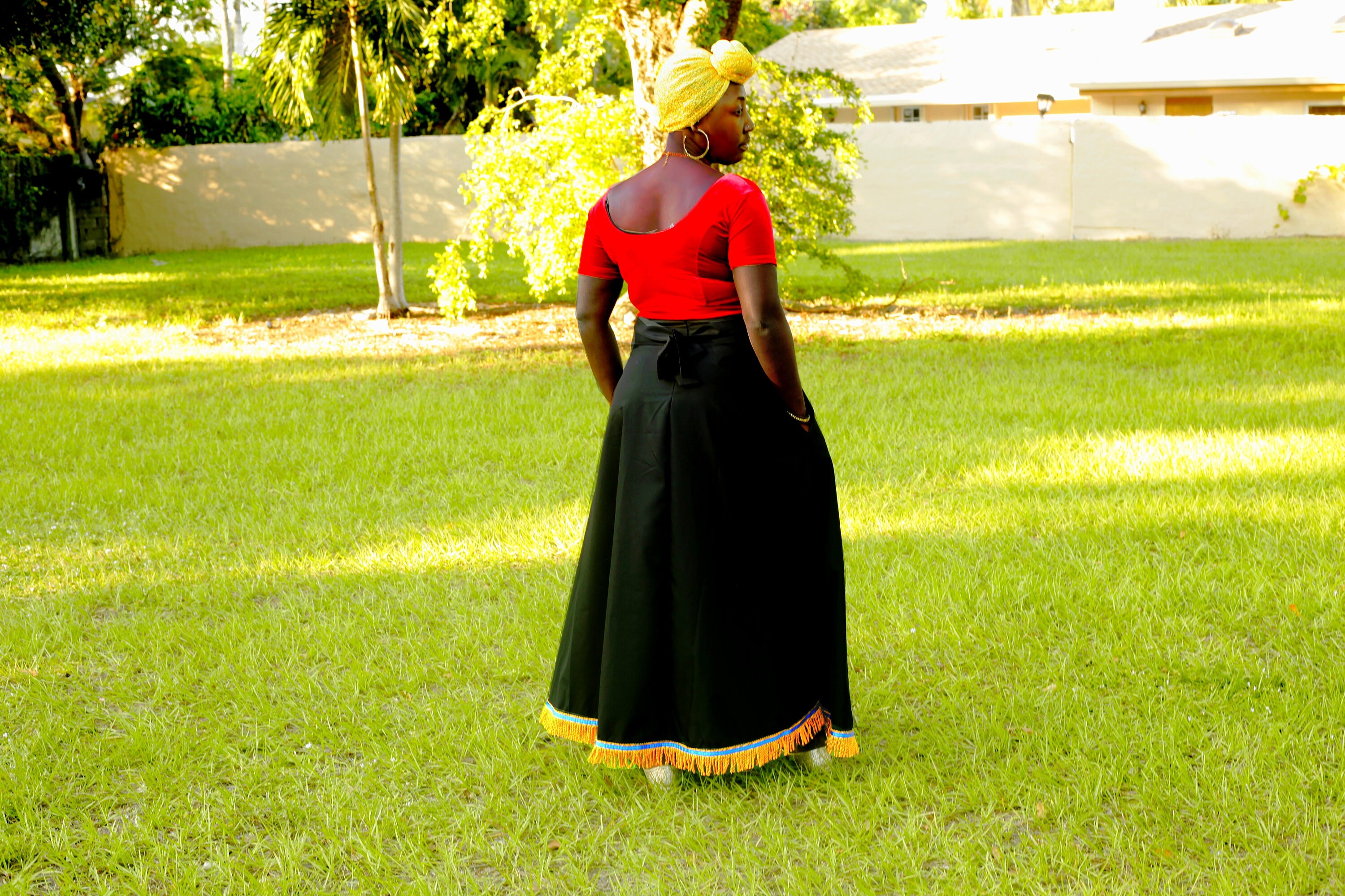 Hebrew Israelite Skirts With Gold Fringes | Etsy