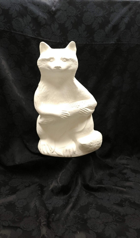 Large Raccoon Ceramic Bisque Ready to Paint - Etsy