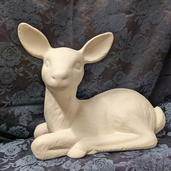 White Ceramic Deer - Etsy