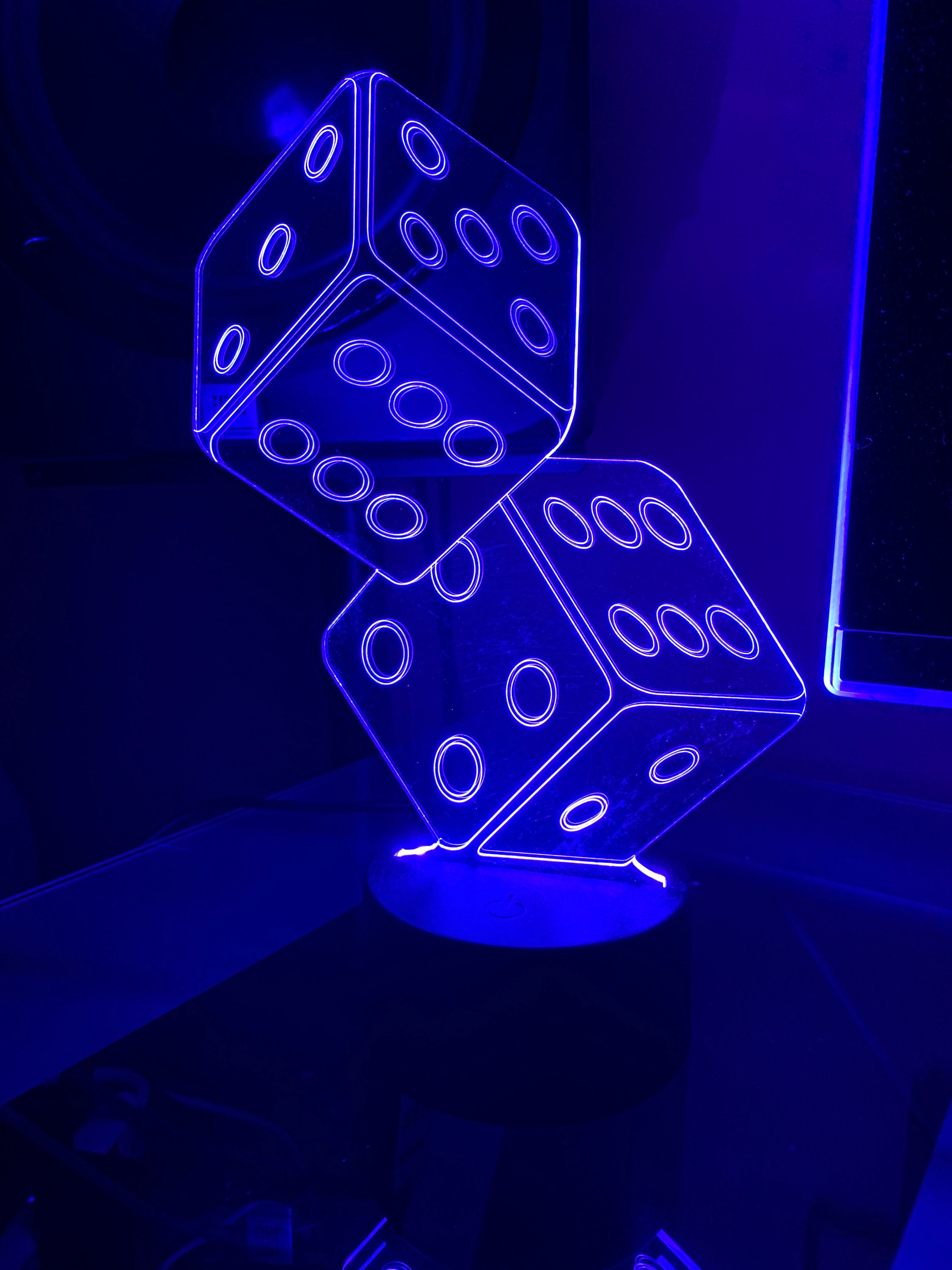 Dice 3D Illusion Lamp | 3D LED Illusion Light | 16 Color LED Light ...