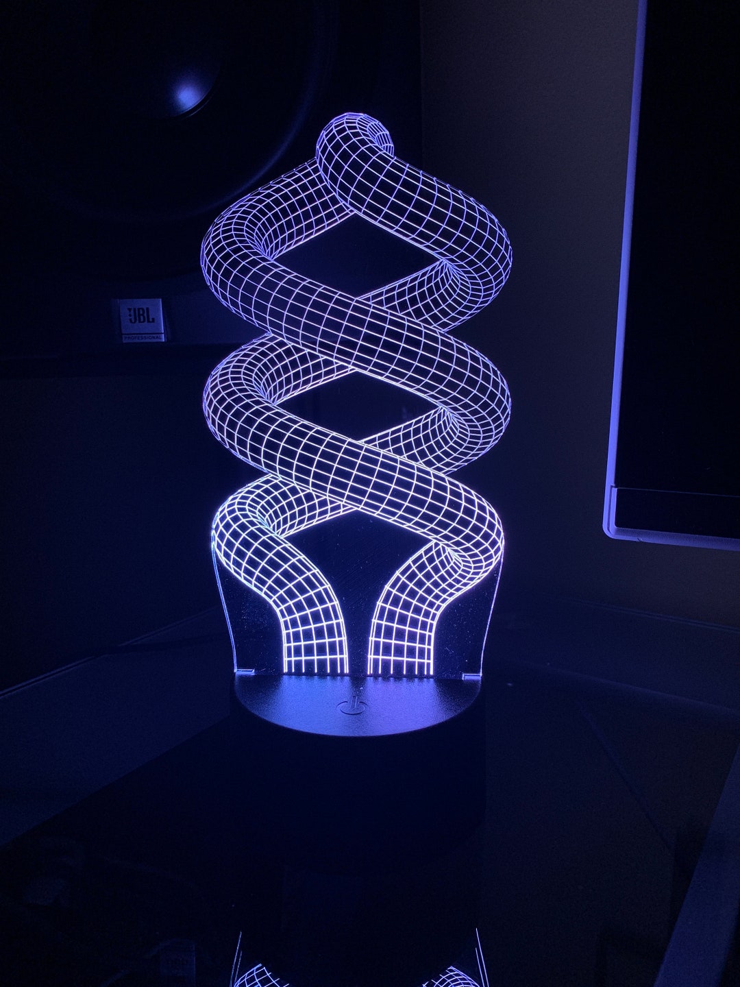 3D Spiral Illusion Light | 3D LED Illusion Lamp | 16 Color LED Light - Etsy
