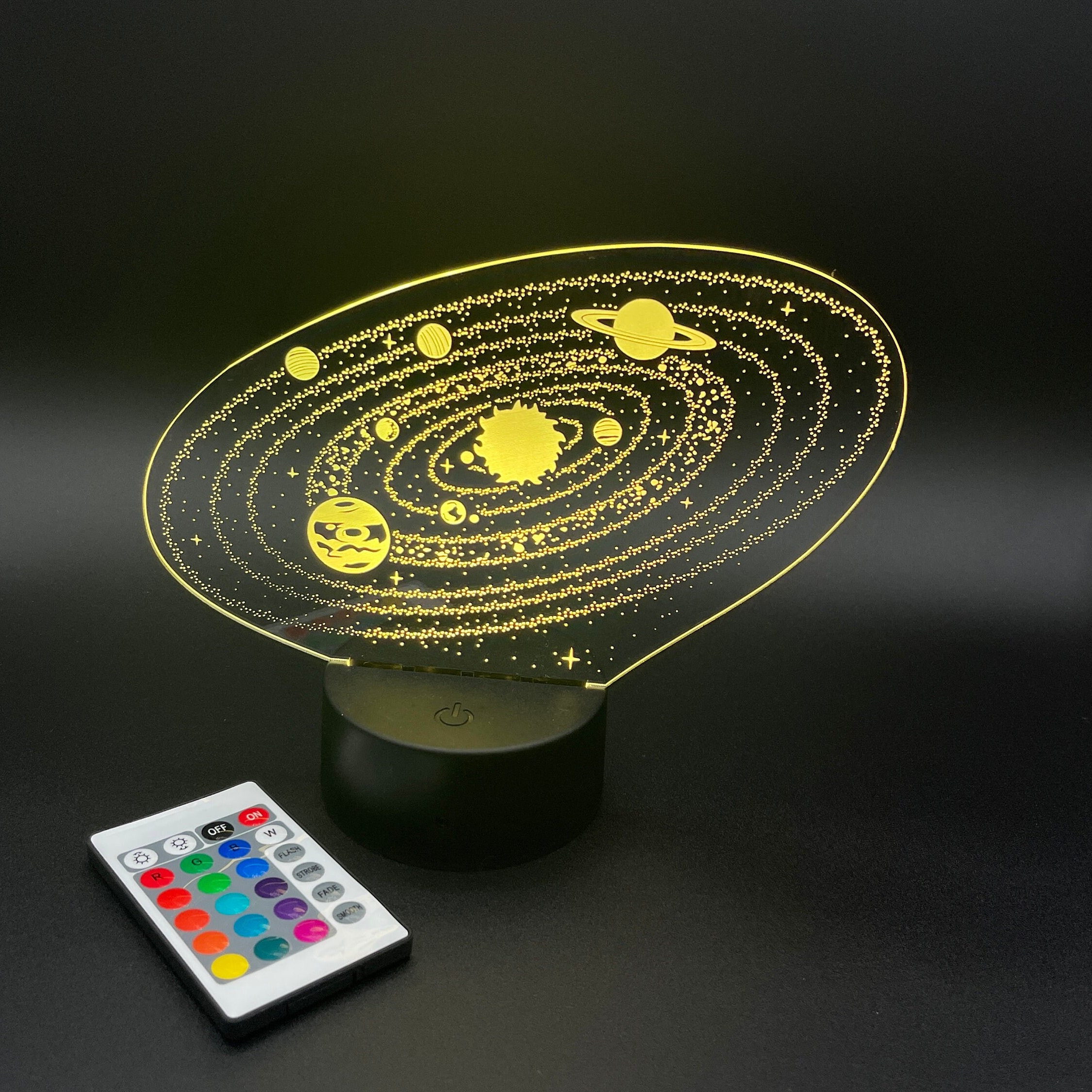 Solar System 3D Illusion Light | Outer Space 3D LED Illusion Lamp ...