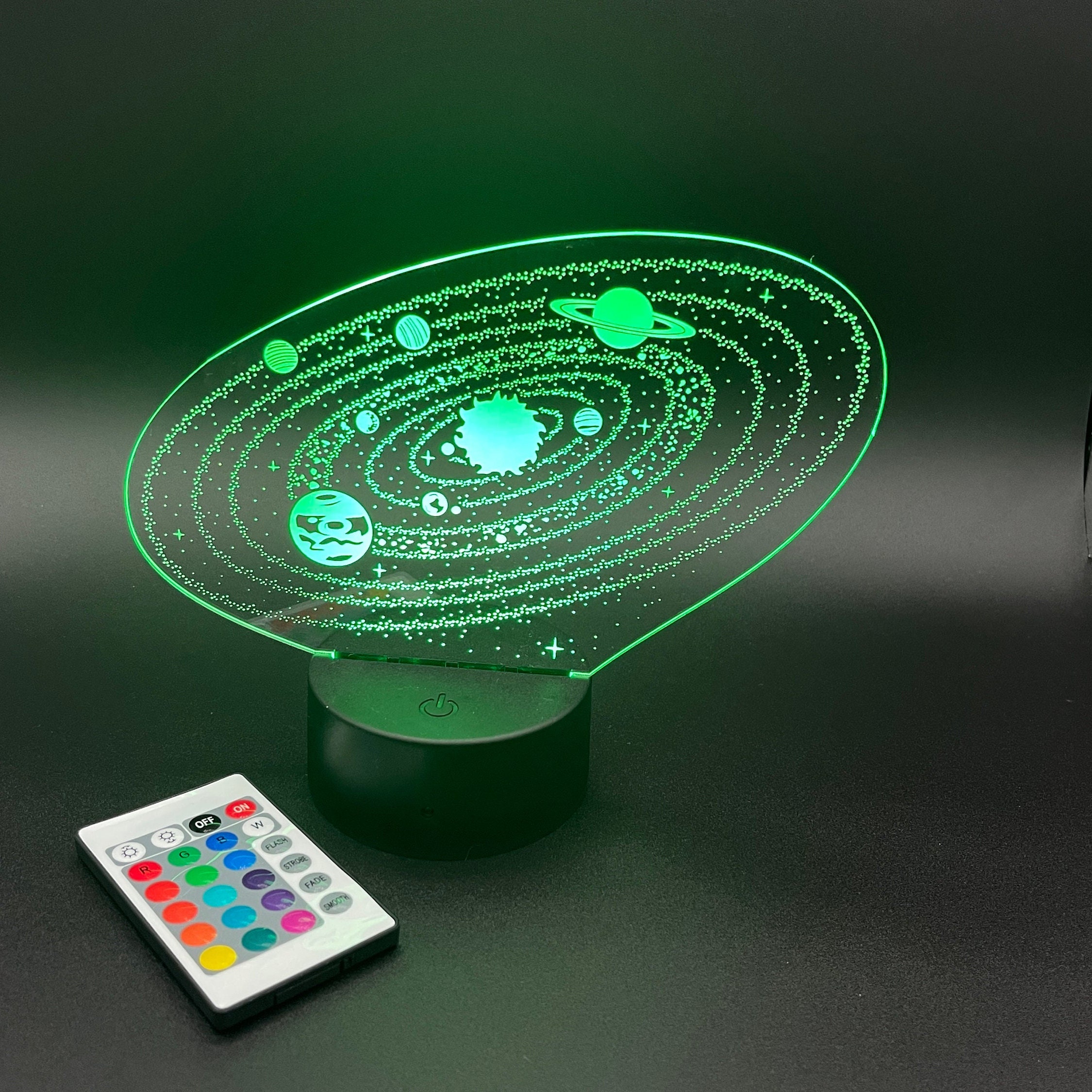 Solar System 3D Illusion Light | Outer Space 3D LED Illusion Lamp ...