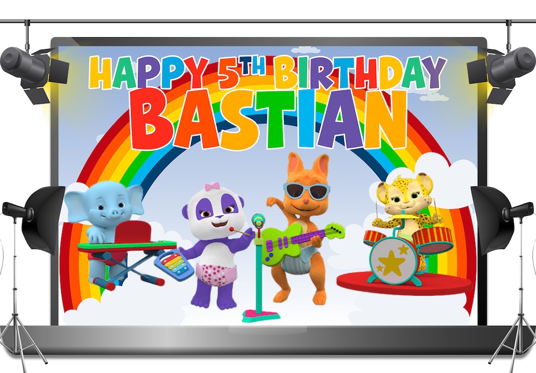 Word Party Birthday Backdrop, Word Party Backdrop, Word Party Favors ...