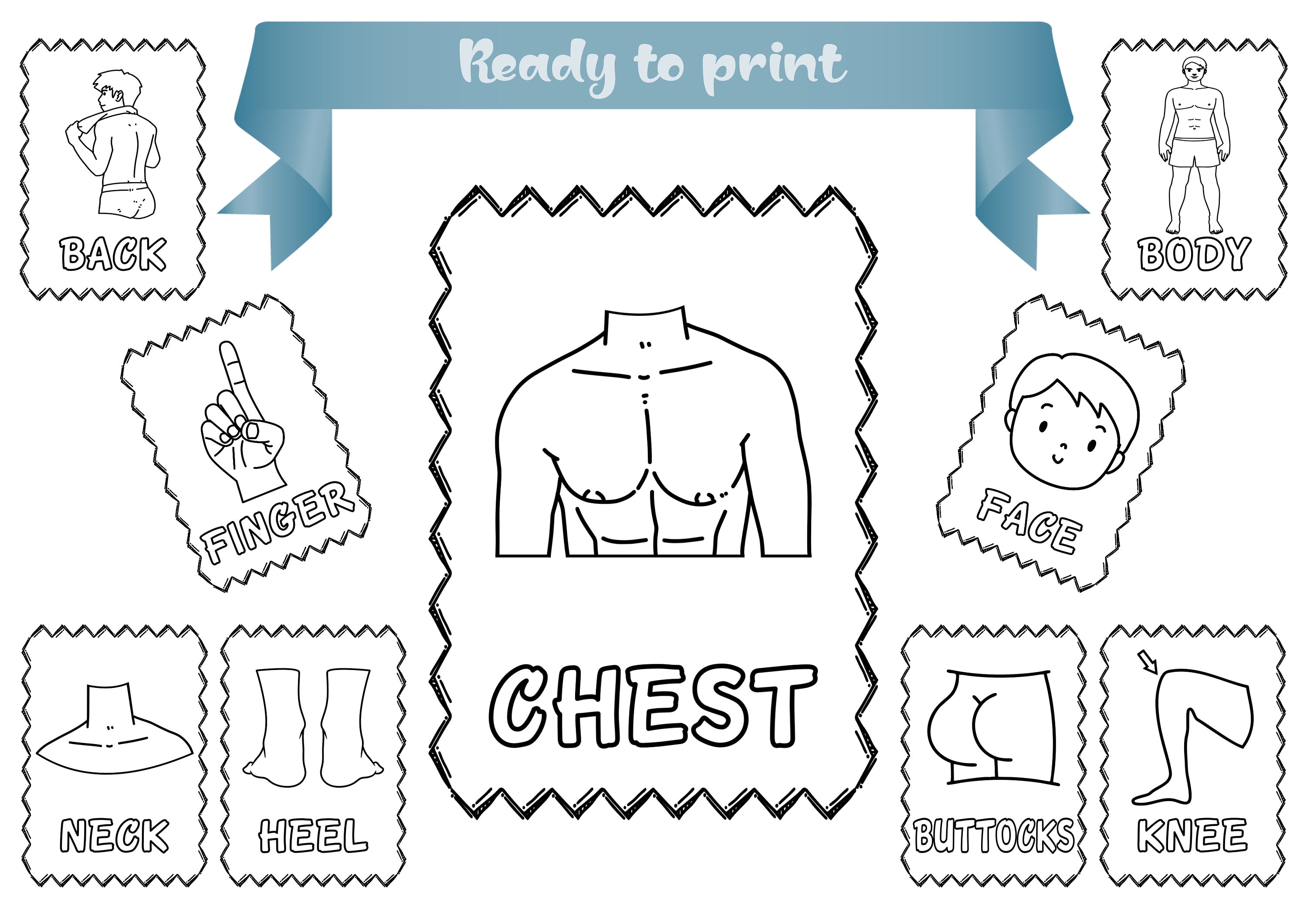 Body Parts Human Coloring Pages, Kids Coloring Pages, Coloring ...