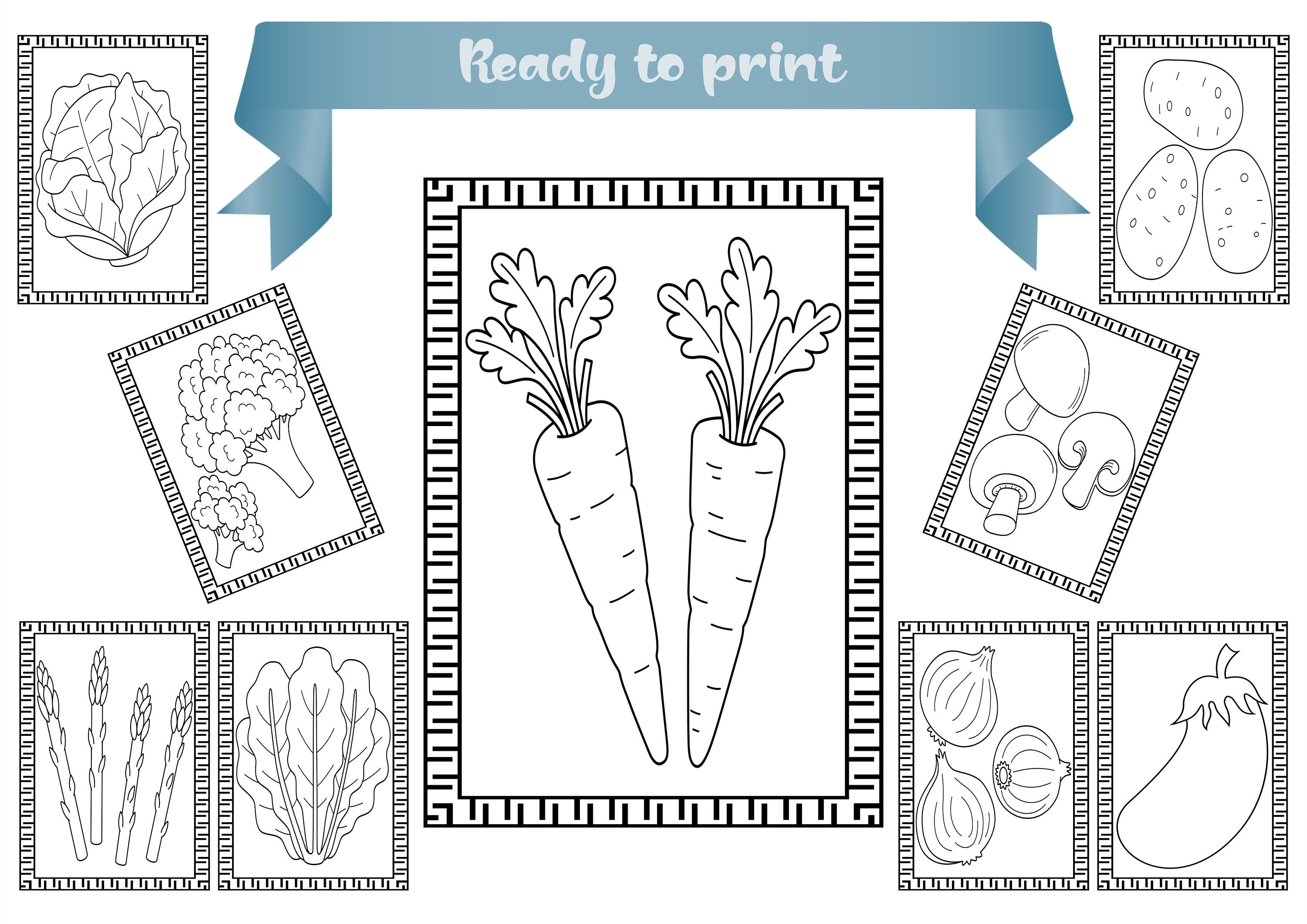 Fruits and Vegetables Coloring Pages, Kids Coloring Pages, Coloring ...