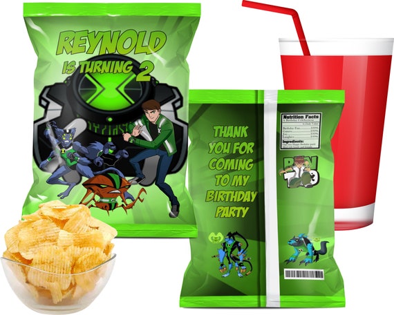 Ben 10 Chip Bag Ben 10 Favor Bag Ben 10 Birthday Ben 10 - Etsy