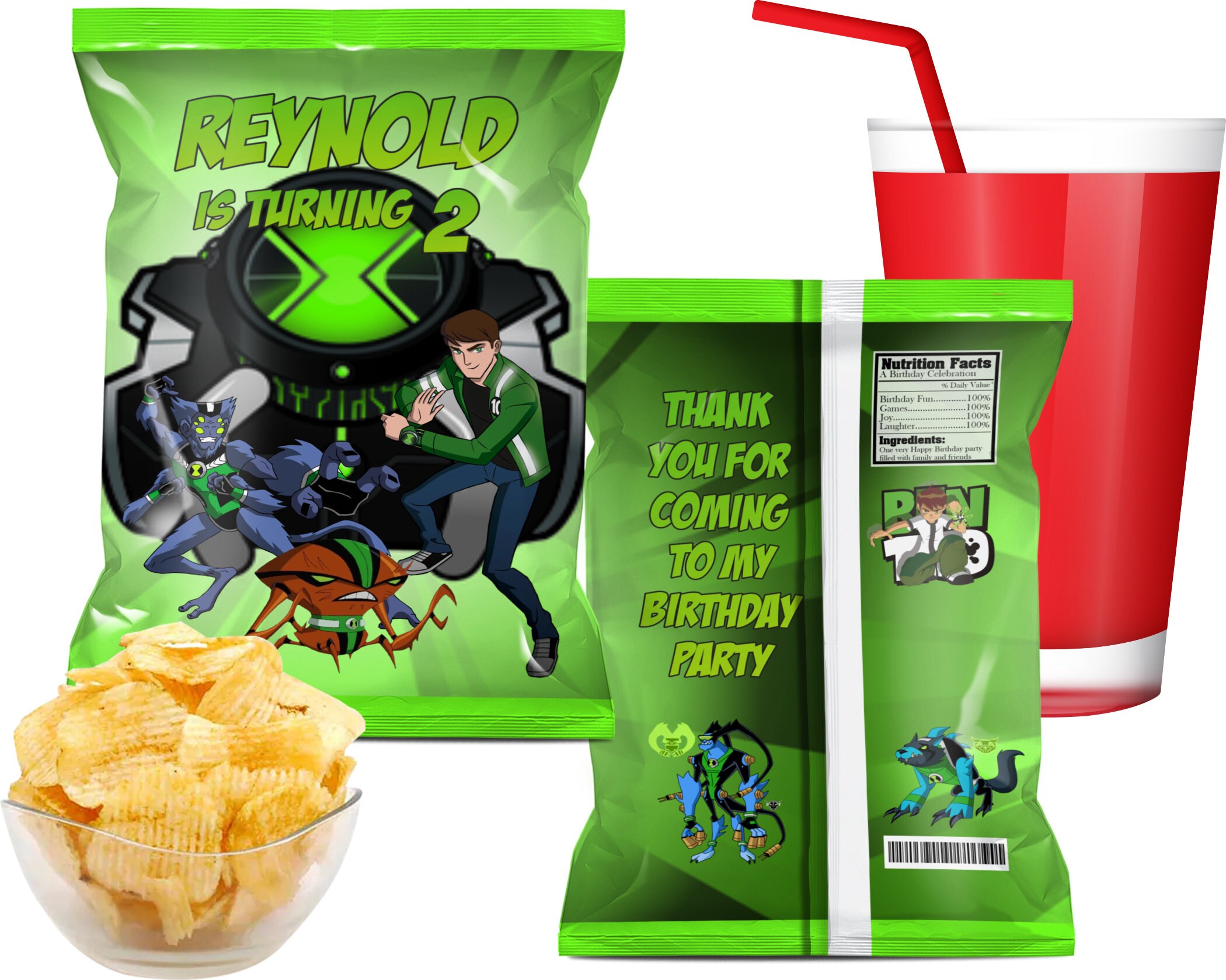 Ben 10 Chip Bag Ben 10 Favor Bag Ben 10 Birthday Ben 10 - Etsy Norway