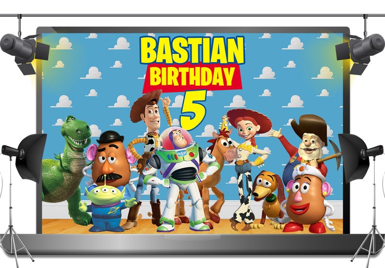 Toy Story Birthday Backdrop, Toy Story Party Backdrop, Toy Story Favors ...