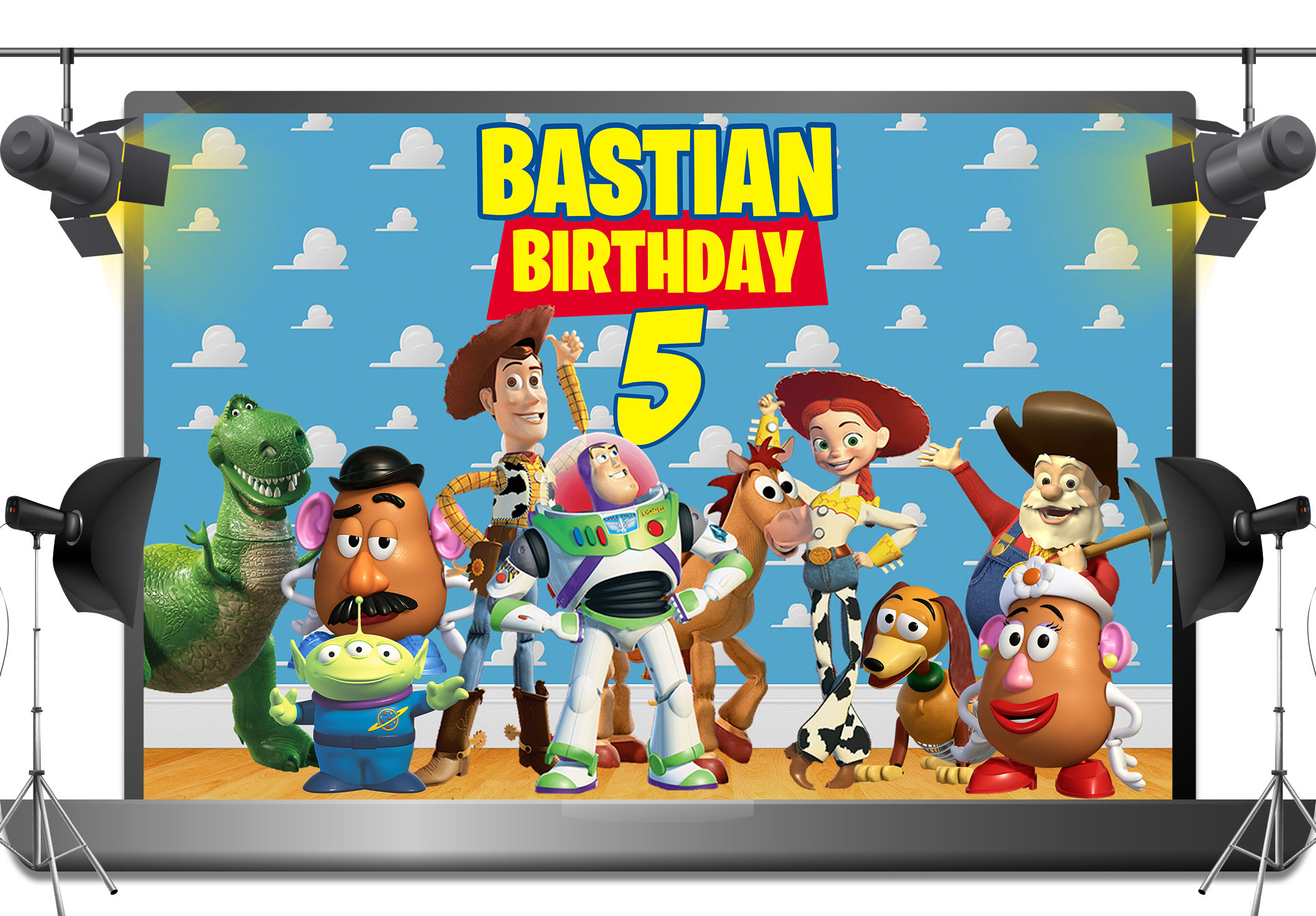 Toy Story Birthday Backdrop, Toy Story Party Backdrop, Toy Story Favors ...