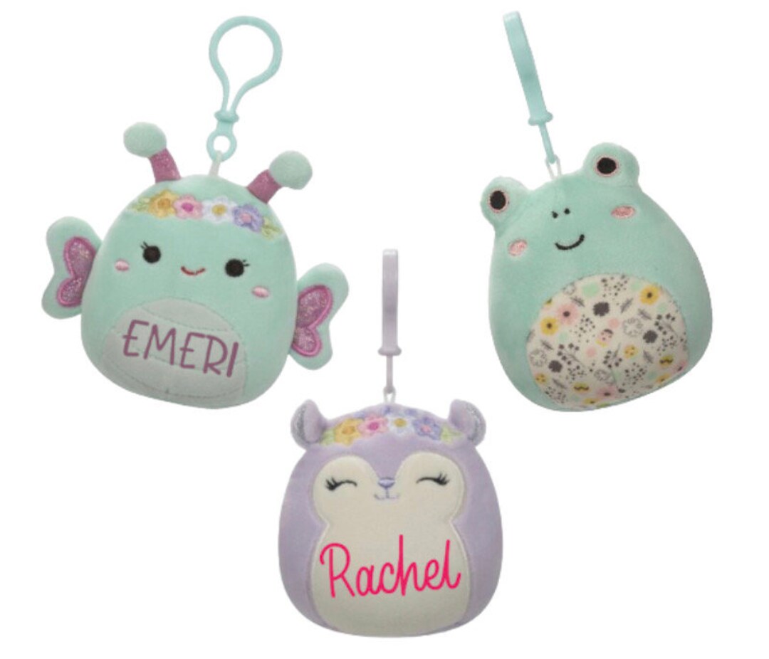 Custom Squishmallow Plush Clip • Personalized Gifts • Custom Plush Clip ...