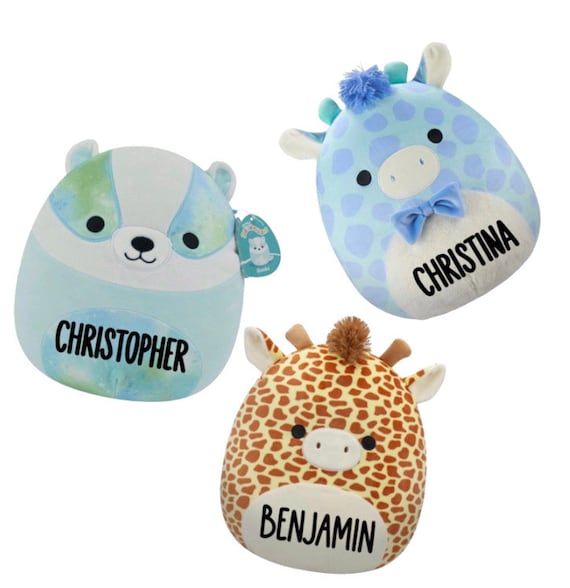 Custom Badger Squishmallow Plush Personalized Gifts Custom Giraffe Plush Zoo Animal Plushes Cute Squishmallows Custom Gifts Etsy UK