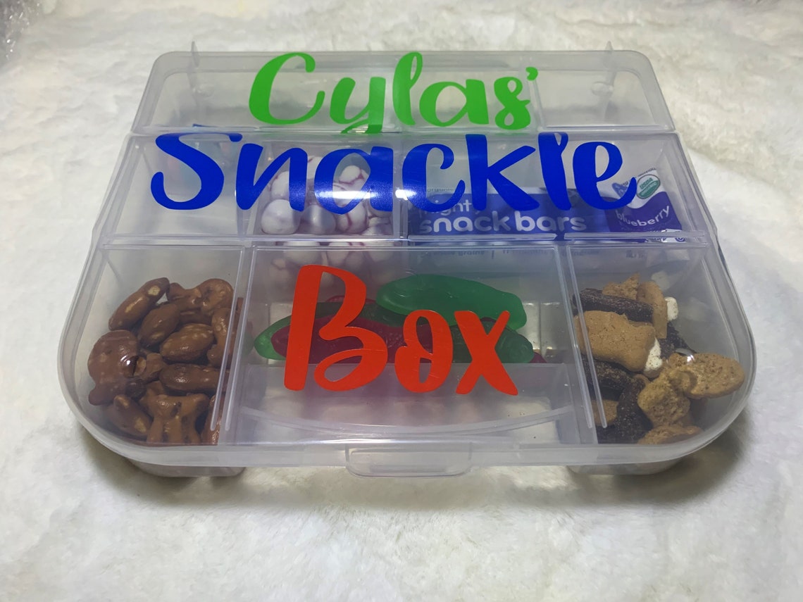 Snackle Box Childrens Snack Bin Snack Organizer Snackle | Etsy