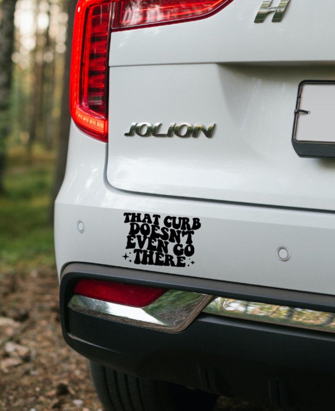 Funny Car Decals Curb Car Decal Funny Car Sticker Custom - Etsy