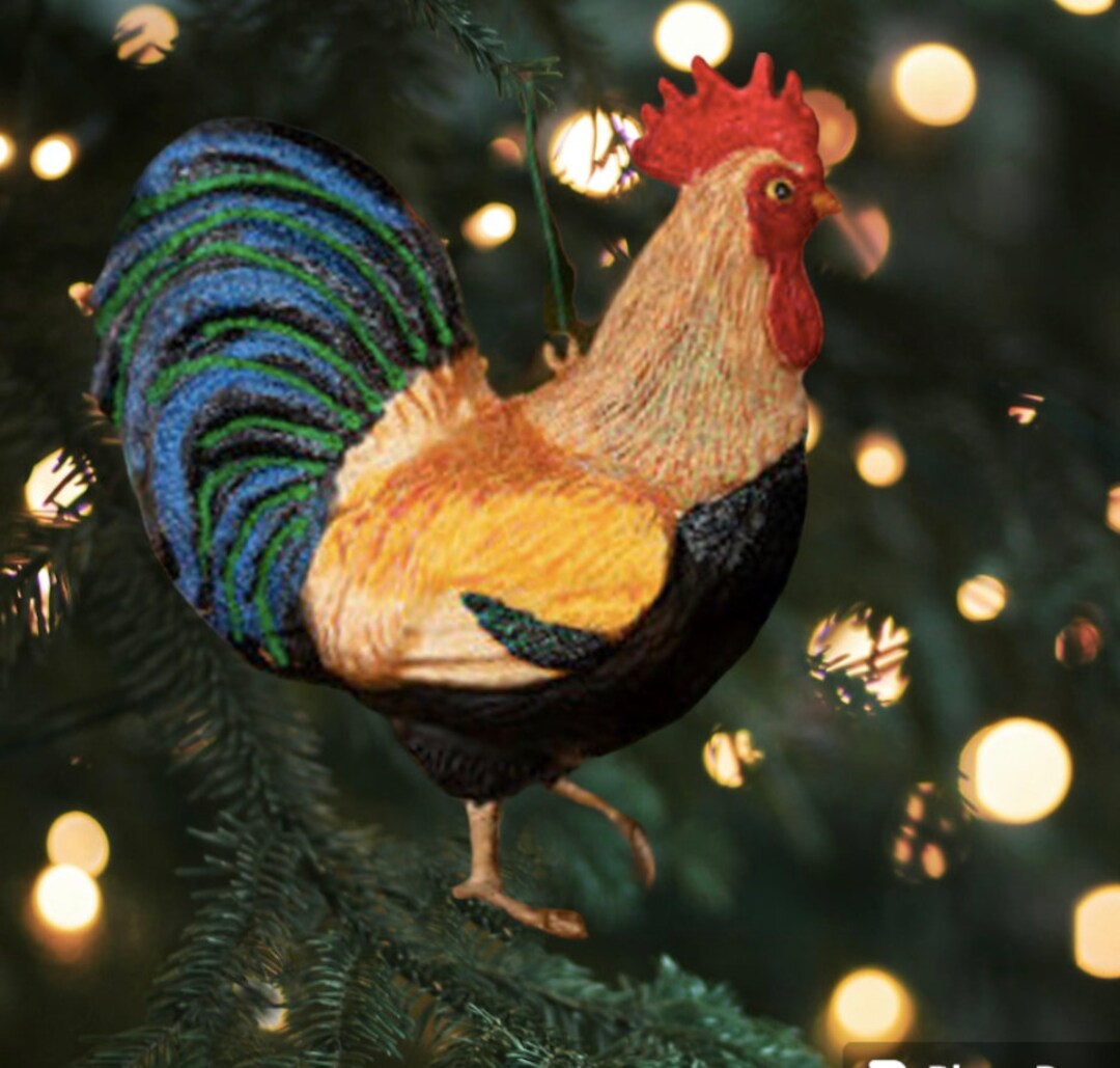 Rooster Ornament • Chicken Ornament • Custom Christmas Gifts ...