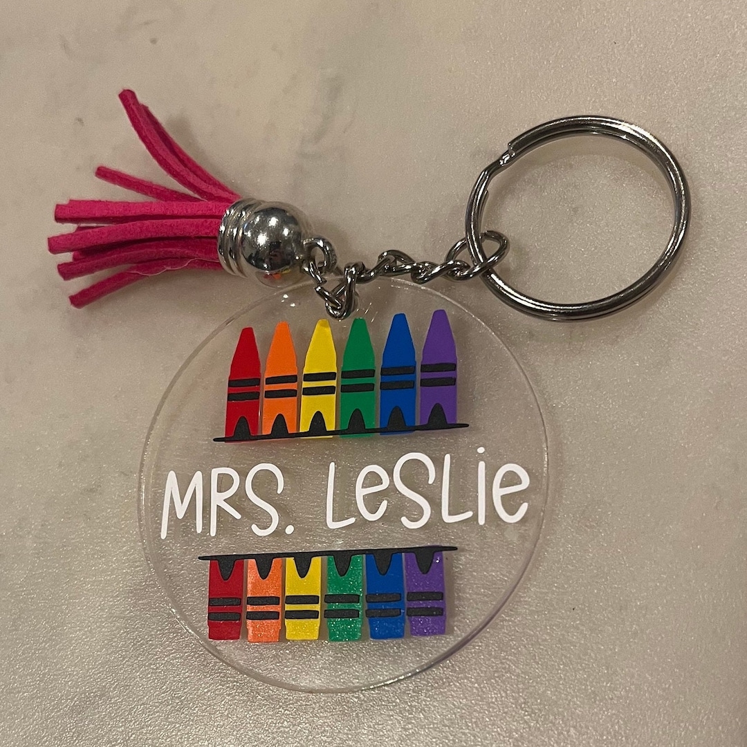 Personalized Teacher Keychain • Teacher Gift • Custom Teacher Gifts ...