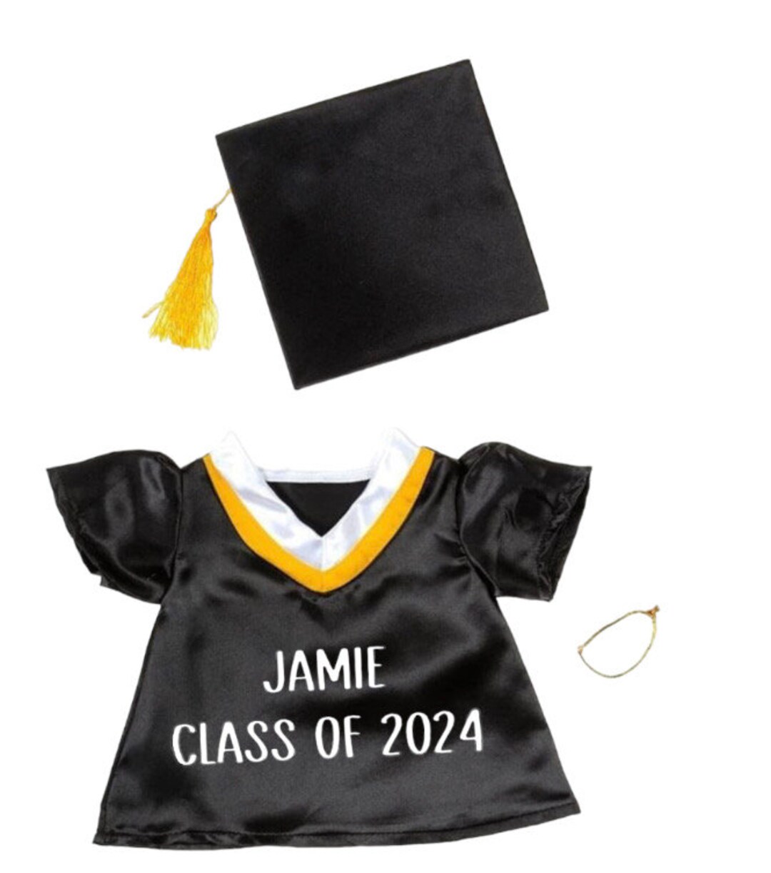 Personalized Plush Graduation Outfit: Custom Cap and Gown - Etsy