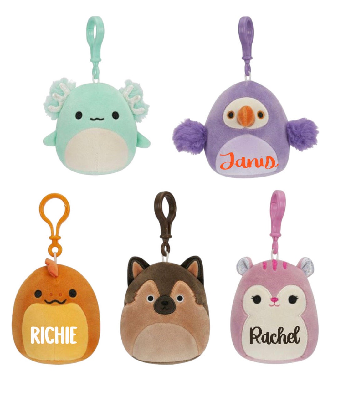 Custom Squishmallow Plush Clip: Personalized Stuffed Animal - Etsy